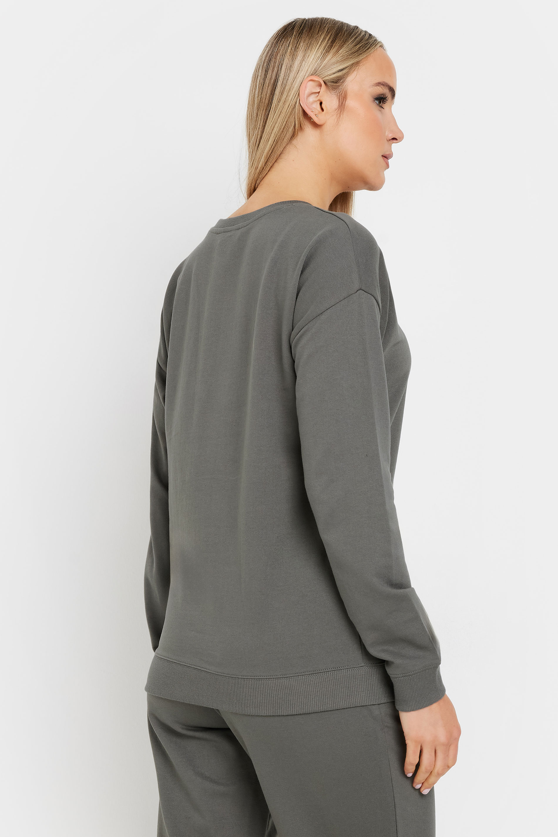 LTS Tall Charcoal Grey Crew Neck Sweatshirt | Long Tall Sally