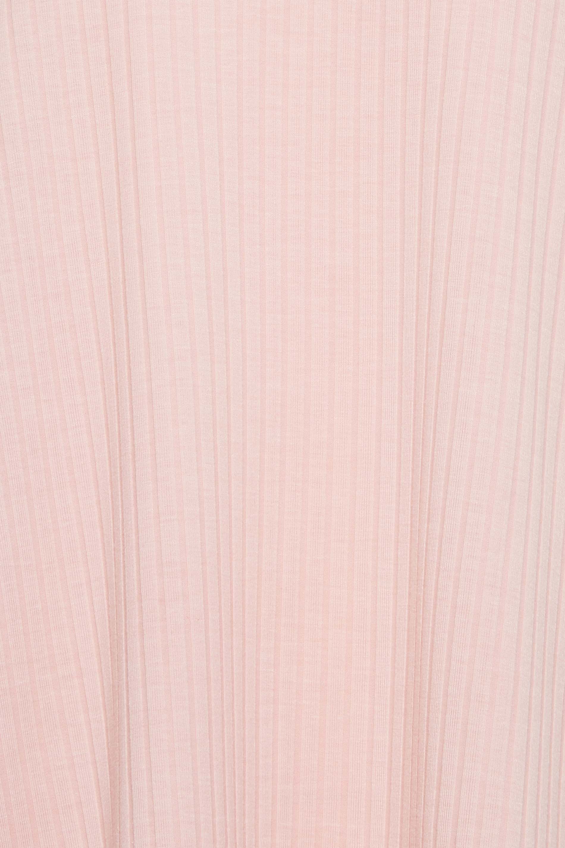 LTS Tall Women's Pink Ribbed V-Neck Swing Top | Long Tall Sally