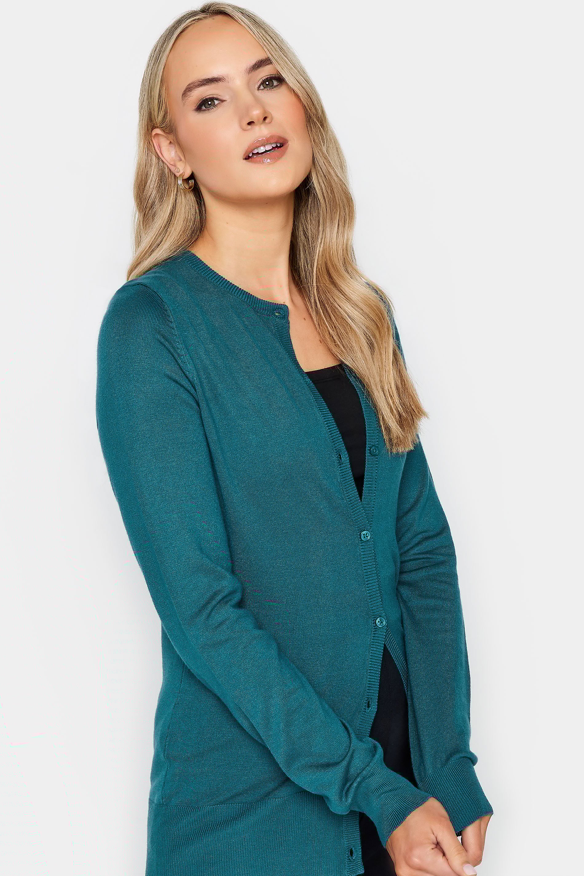 Teal long cardigan store