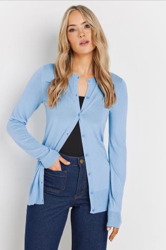 LTS Tall Light Blue Button Down Knit Cardigan | Long Tall Sally