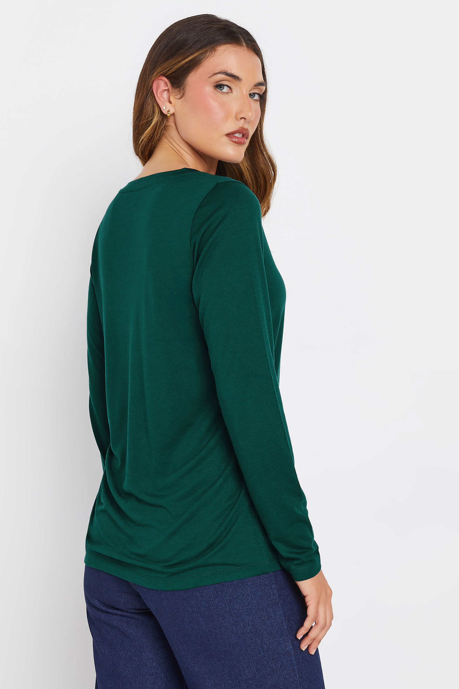 LTS PREMIUM Tall 2 PACK Burgundy Red & Green V-Neck Tops | Long Tall Sally
