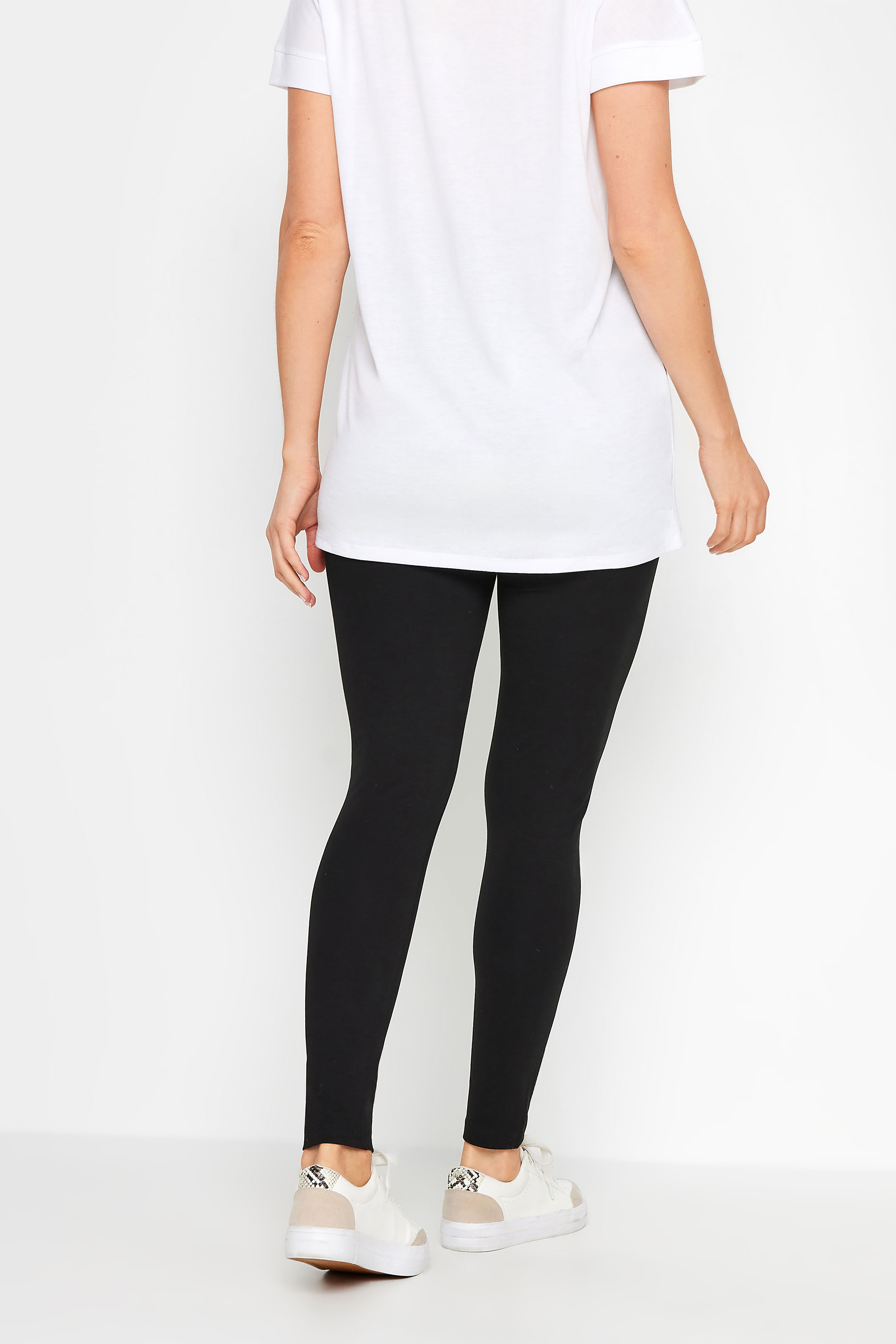 LTS Tall Black Fold Over Leggings | Long Tall Sally