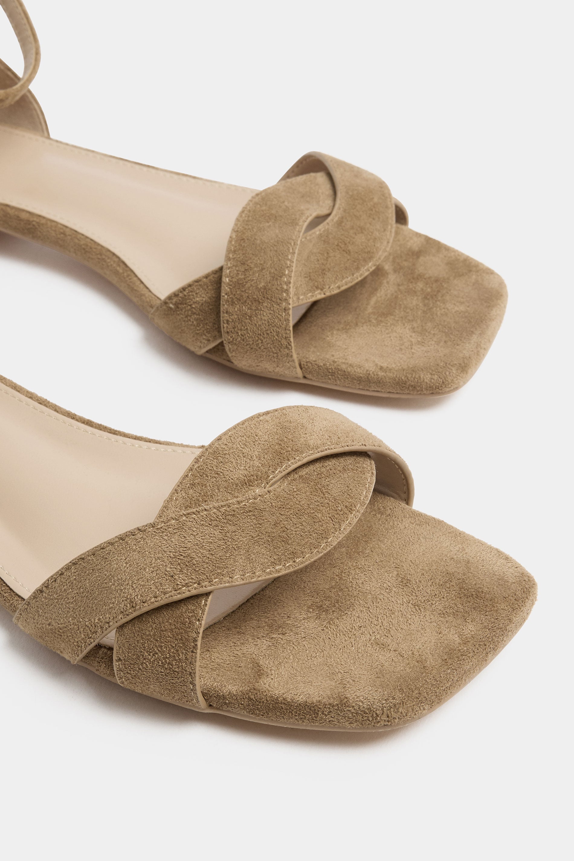 LTS Natural Brown Twisted Low Heel Sandals In Standard Fit | Long Tall ...