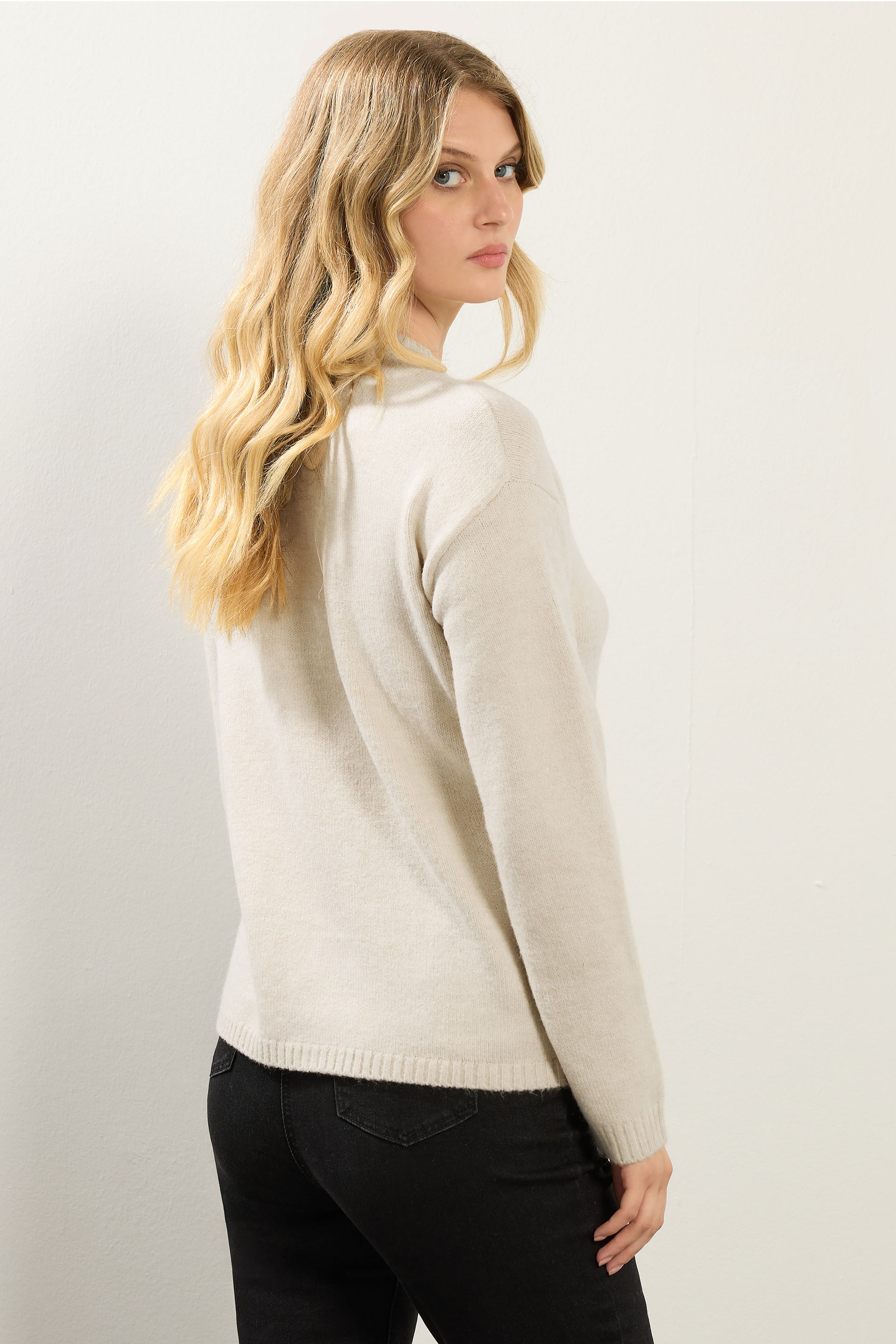 LTS Tall Cream Knitted Bow Front Cardigan | Long Tall Sally